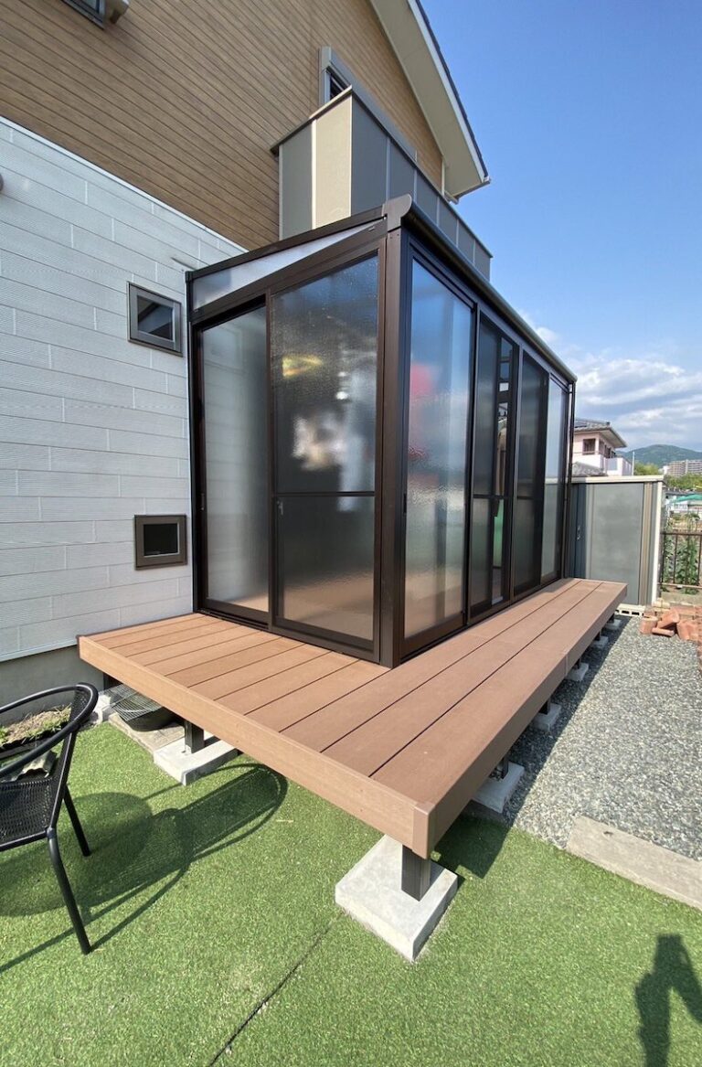 【施工事例】既設のテラス→ガーデンルームを設置「テラス囲い 晴れもようwith」 | スタッフblog | Nissho