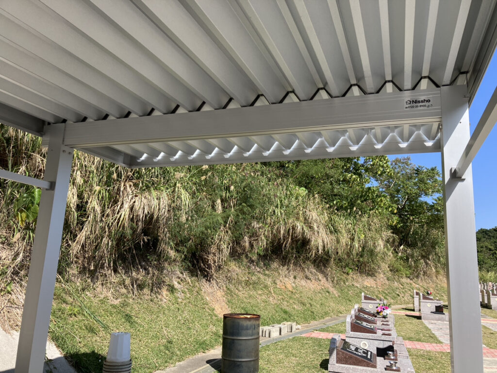 【施工事例】「霊園の東屋（カーポート）」 | スタッフblog | Nissho